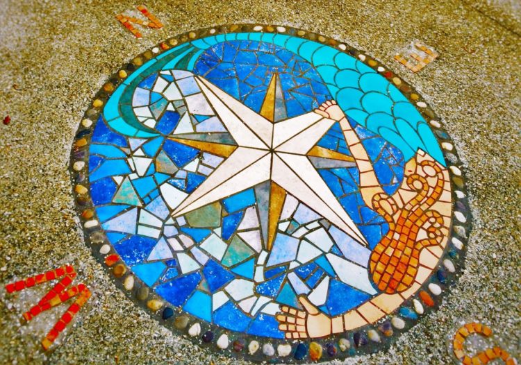 Mosaic Compass with Octopus at Pirate Museum St Augustine FL 1 ...