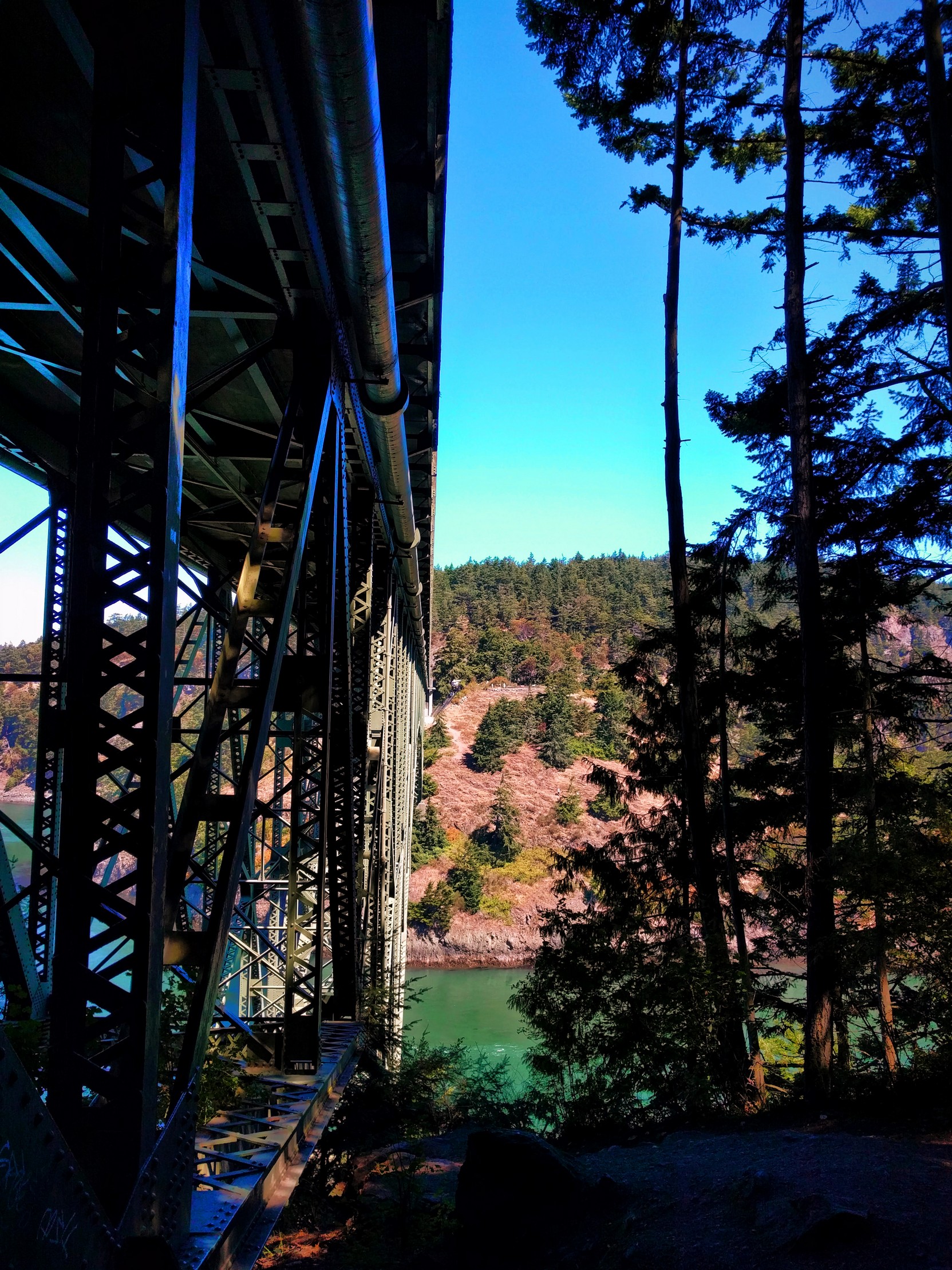 View of Deception Pass Bridge Deception Pass State Park Whidbey Island ...