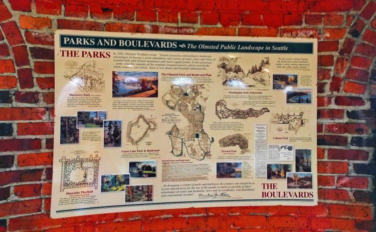 Olmsted Brothers Parks sign Volunteer Park Water Tower Capitol Hill ...